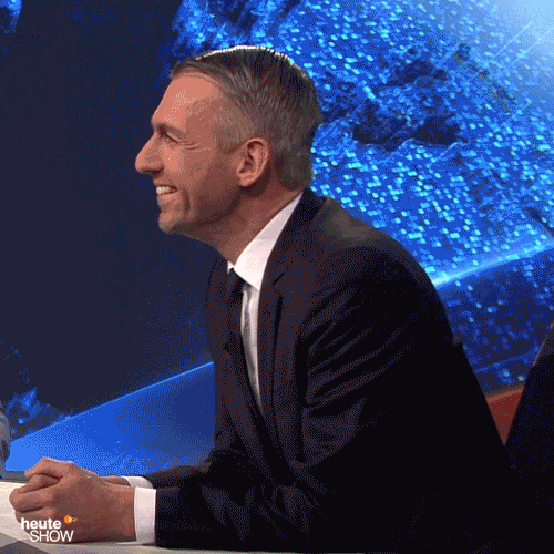 Happy Sebastian Pufpaff GIF by Heute-Show - Find & Share on GIPHY