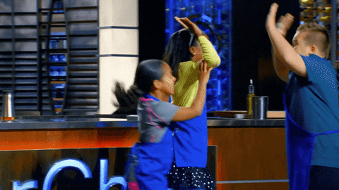 High Five Go Team GIF by MasterChef Junior - Find & Share on GIPHY
