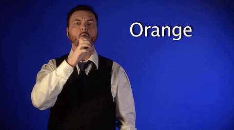 Sign Language Orange GIF by Sign with Robert - Find & Share on GIPHY