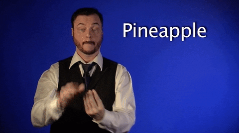 Sign Language Pineapple GIF by Sign with Robert - Find & Share on GIPHY