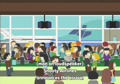 Airport Passengers GIF by South Park - Find & Share on GIPHY