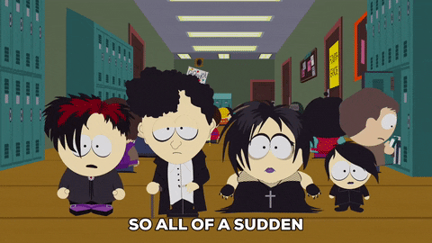 Goth Kids GIF by South Park - Find & Share on GIPHY