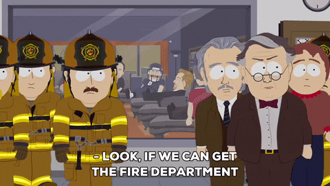 Fire Department Firemen GIF by South Park - Find & Share on GIPHY