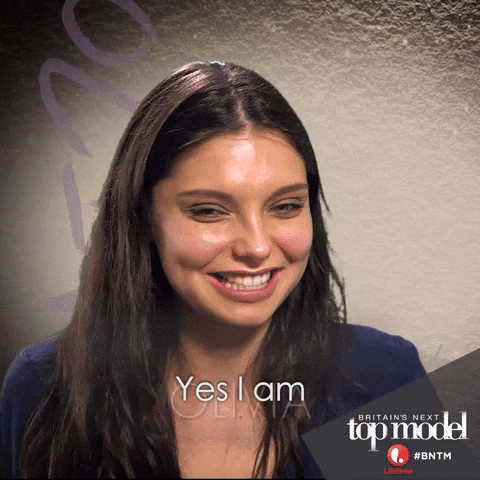 Yes I Am Model GIF by Lifetime Telly - Find & Share on GIPHY