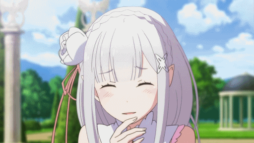 Emilia's Laugh [Re:Zero kara Hajimeru Isekai Seikatsu] : animegifs