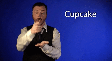 Sign Language Cupcake GIF by Sign with Robert - Find & Share on GIPHY