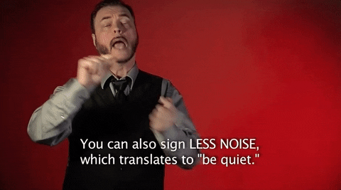 Be Quiet Sign Language GIF by Sign with Robert - Find & Share on GIPHY