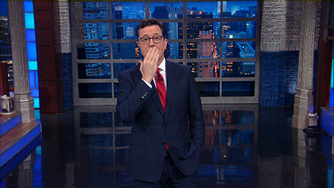Stephen Colbert Sexy Kiss GIF by The Late Show With Stephen Colbert ...