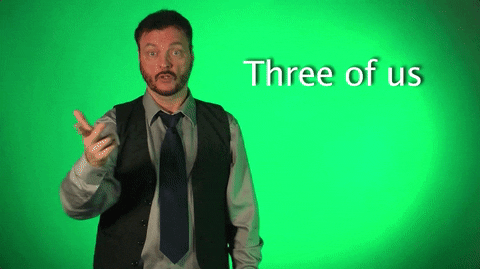 Three Of Us Asl GIF by Sign with Robert - Find & Share on GIPHY