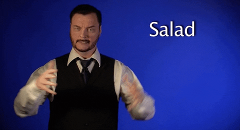 Sign Language Salad GIF by Sign with Robert - Find & Share on GIPHY