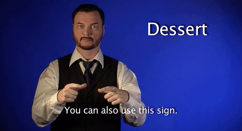 Sign Language Dessert GIF by Sign with Robert - Find & Share on GIPHY