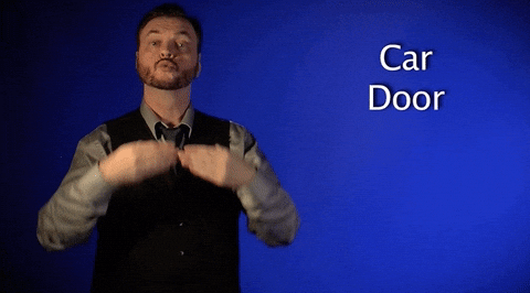 Sign Language Car Door GIF by Sign with Robert - Find & Share on GIPHY