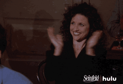 Elaine Benes Clapping GIF by HULU - Find & Share on GIPHY