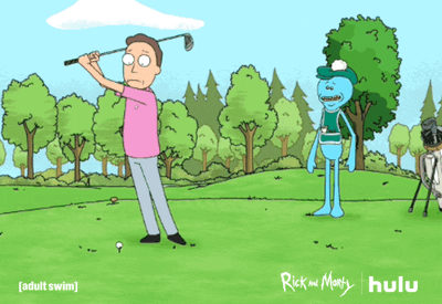 Golfing Rick And Morty GIF by HULU - Find & Share on GIPHY