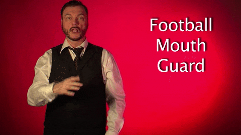 Sign Language Football Mouth Guard GIF by Sign with Robert - Find ...