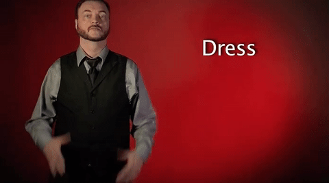 Sign Language Dress GIF by Sign with Robert - Find & Share on GIPHY