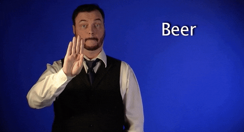 Sign Language Beer GIF by Sign with Robert - Find & Share on GIPHY