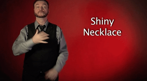 Sign Language Shiny Necklace GIF by Sign with Robert - Find & Share on ...