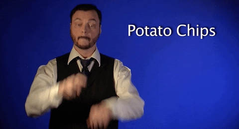 Potato Chips Asl GIF by Sign with Robert - Find & Share on GIPHY