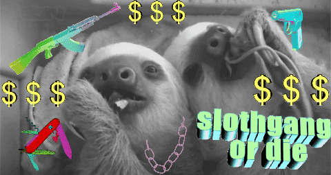 Sloth Gangster GIF by chuber channel - Find & Share on GIPHY