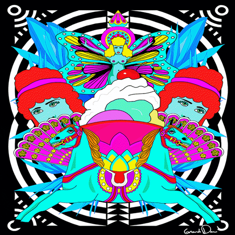 Psychedelic Art GIF by Grande Dame - Find & Share on GIPHY