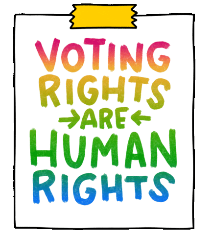 Voting Human Rights Sticker by Sarah The Palmer for iOS & Android | GIPHY