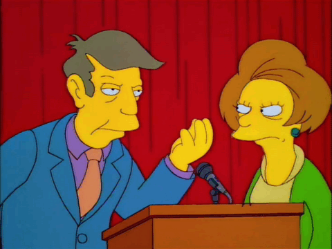 The finger thing means the taxes (animated) : TheSimpsons