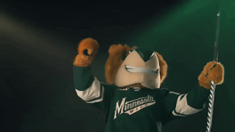 Excited Minnesota Wild GIF by Nordy Wild - Find & Share on GIPHY