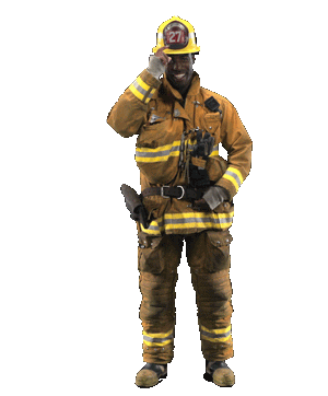 Firefighter Hello Sticker By Studios Sticker for iOS & Android | GIPHY
