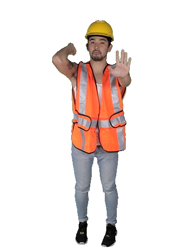 Construction Worker No Sticker By Studios Sticker for iOS & Android | GIPHY
