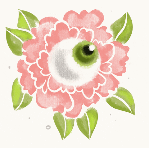 Flower Eye GIF by Janerevae - Find & Share on GIPHY