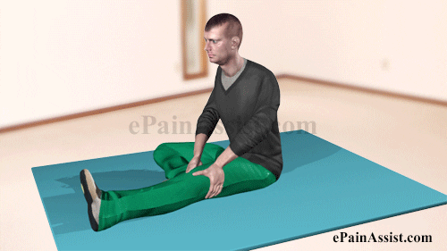 Seated Static Stretching Exercise To Loosen The Stiff Hamstring Muscles ...