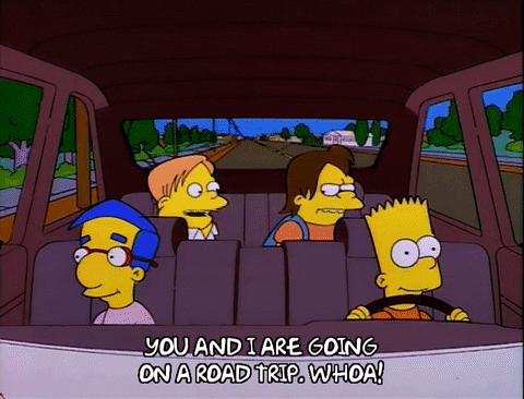 Driving Bart Simpson GIF - Find & Share on GIPHY