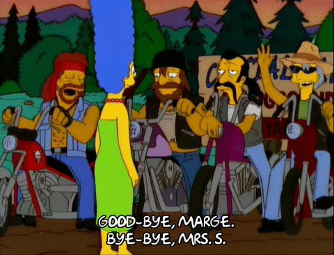 Marge Simpson Biker Gang GIF - Find & Share on GIPHY