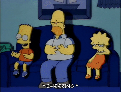 Homer Simpson Cheering GIF - Find & Share on GIPHY