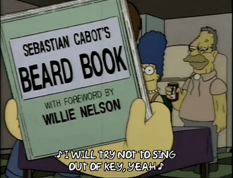 Homer Simpson Beard Book GIF - Find & Share on GIPHY