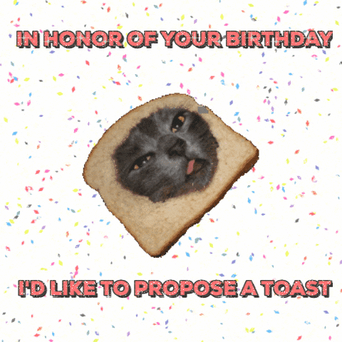 Happy Birthday Toast GIF by chuber channel - Find & Share on GIPHY