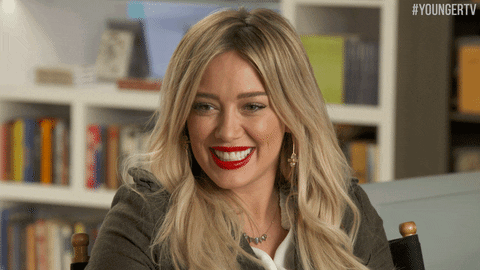 Hilary Duff Laughing GIF by YoungerTV - Find & Share on GIPHY