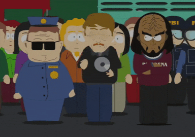 Lieutenant Commander Worf Officer Barbrady GIF by South Park - Find ...