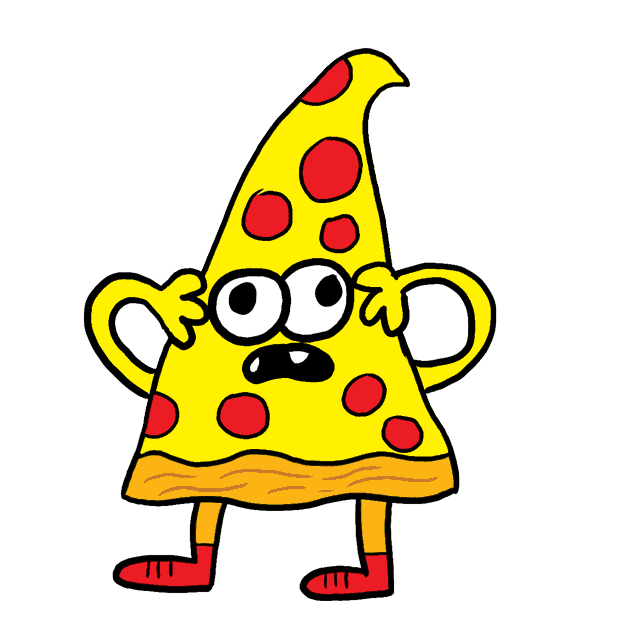 Halloween Pizza Sticker by Jon Burgerman for iOS & Android | GIPHY