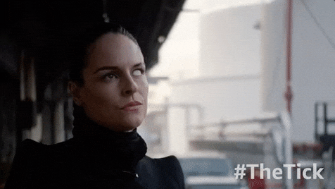 Yara Martinez Head Shake GIF by The Tick - Find & Share on GIPHY