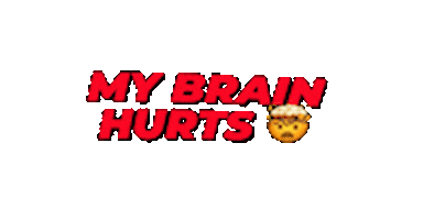 My Brain Hurts Sticker by MarketEd.Live for iOS & Android | GIPHY
