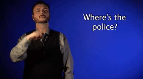 Sign Language Wheres The Police GIF by Sign with Robert - Find & Share ...