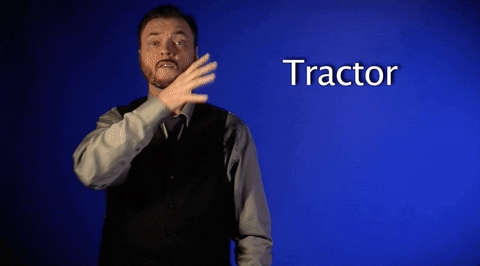Sign Language Tractor GIF by Sign with Robert - Find & Share on GIPHY