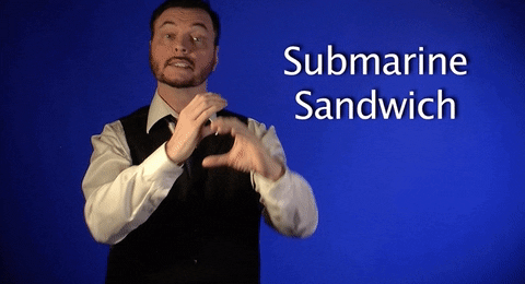 Sign Language Submarine Sandwhich GIF by Sign with Robert - Find ...