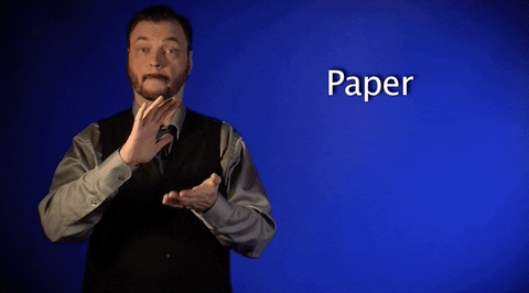 Sign Language Paper GIF by Sign with Robert - Find & Share on GIPHY