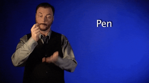 Sign Language Pen GIF by Sign with Robert - Find & Share on GIPHY
