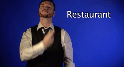 Sign Language Restaurant GIF by Sign with Robert - Find & Share on GIPHY