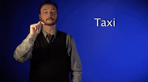 Sign Language Taxi GIF by Sign with Robert - Find & Share on GIPHY