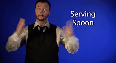 Sign Language Serving Spoon GIF by Sign with Robert - Find & Share on GIPHY